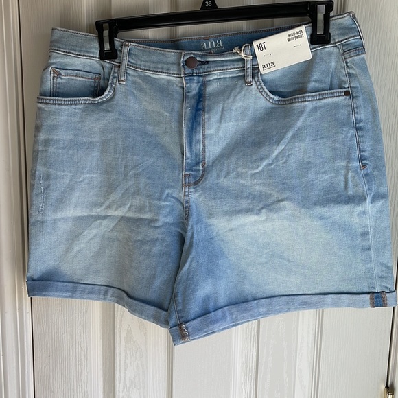 a.n.a | Shorts | Nwt Ana High Rise Midi Denim Jean Shorts | Poshmark